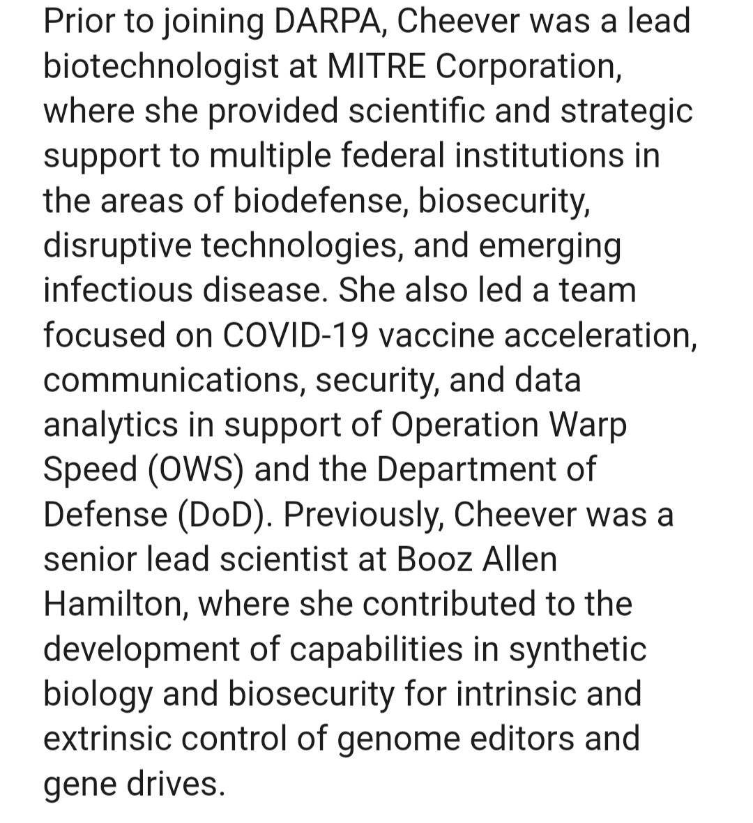 Thread By @Very_0wn - DARPA's Dr. Anne Cheever led teams...