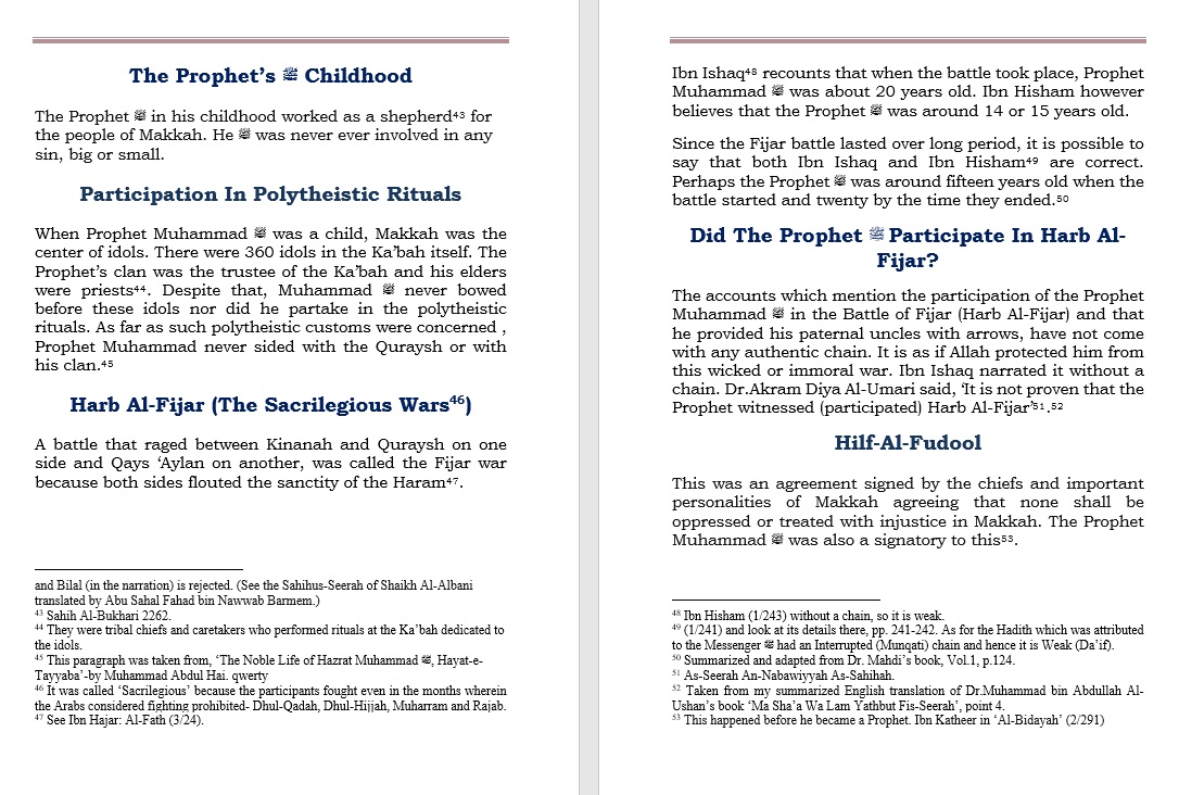 Mukhtasar Sahih Seerat-un-Nabi ﷺ (A Short Summary of The Authentically ...