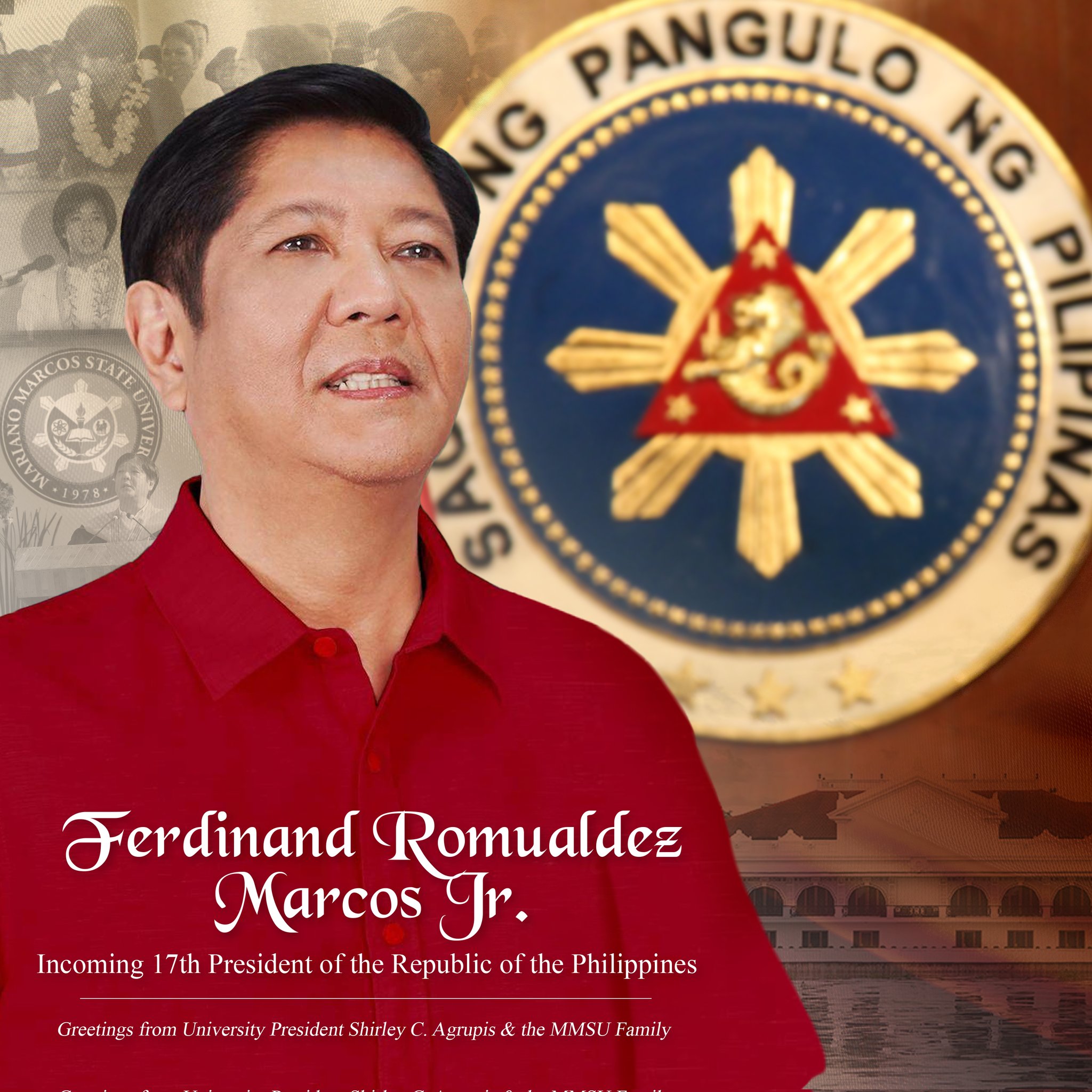 Mmsu On Twitter Congratulations President Elect Ferdinand Romualdez