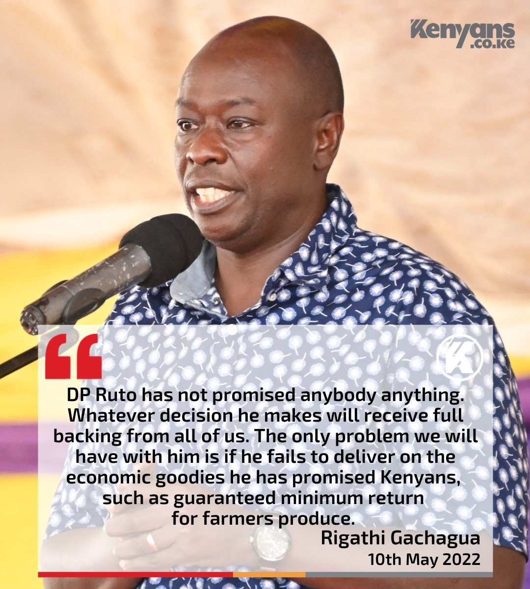Kenyans.co.ke on Twitter: "DP Ruto has not promised anybody anything. - Rigathi Gachagua. https ...