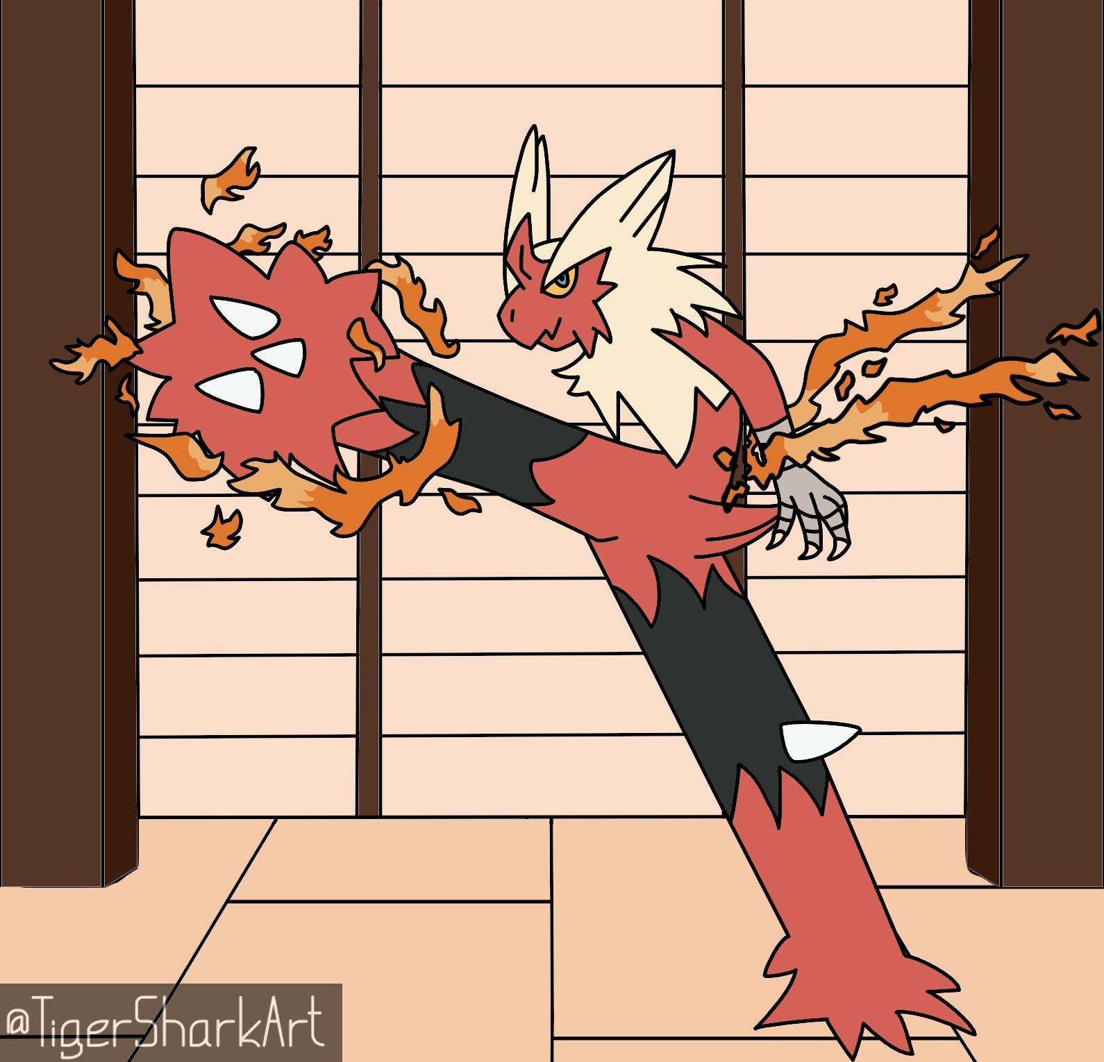 How To Draw Mega Blaziken