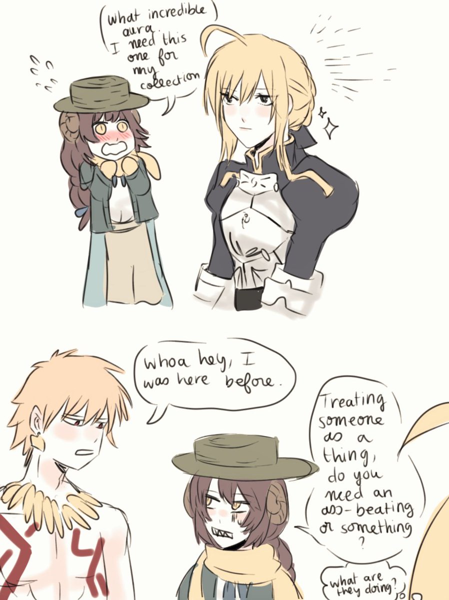 「The strongs should protect the sweets ( '・・)ノ(🎂🍩🍭🍬) #FGO」Lyospheの漫画