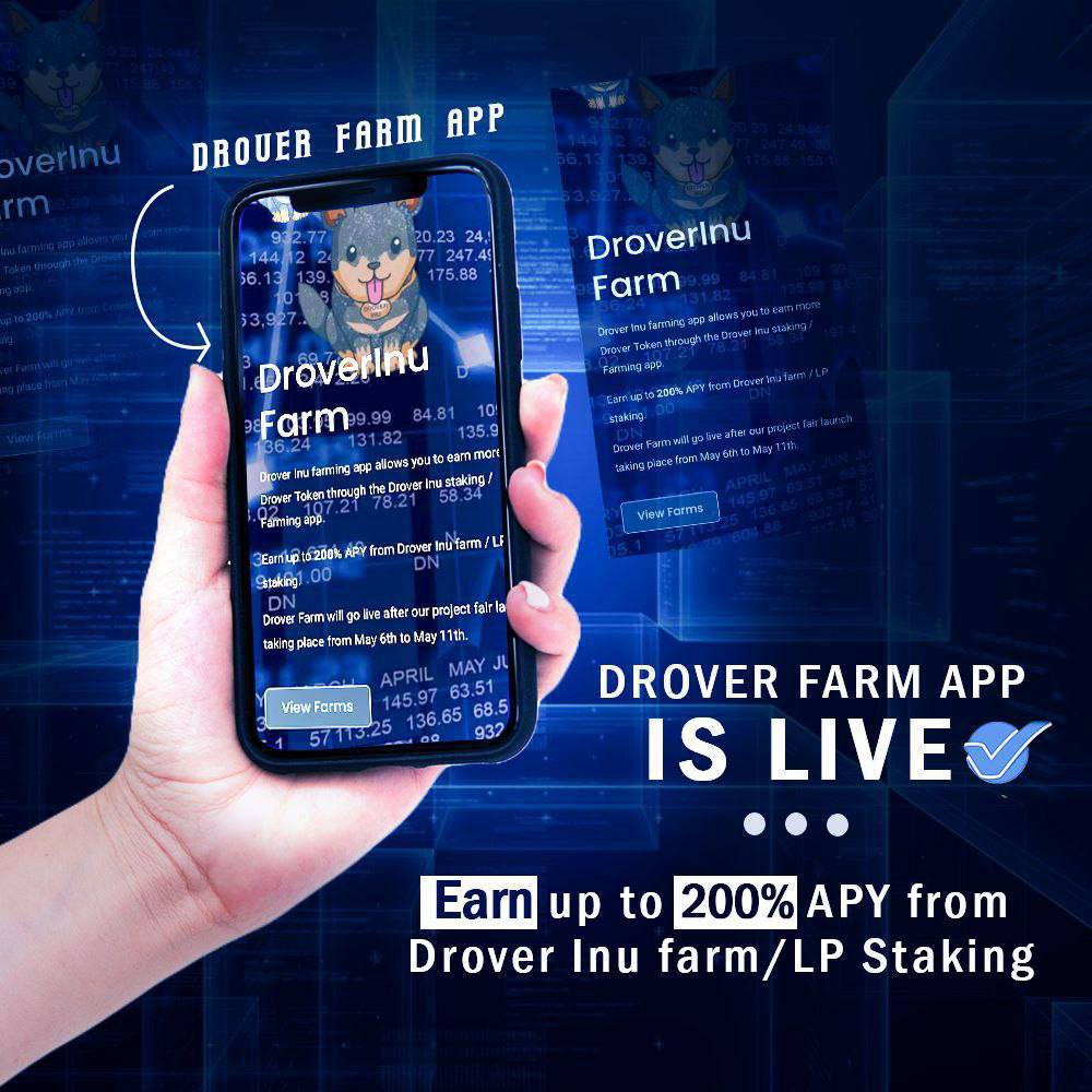 DROVER INU on Twitter: "Earn up to 200% APY from Drover Inu farm / LP staking. Liquidity 🔒 10 ...