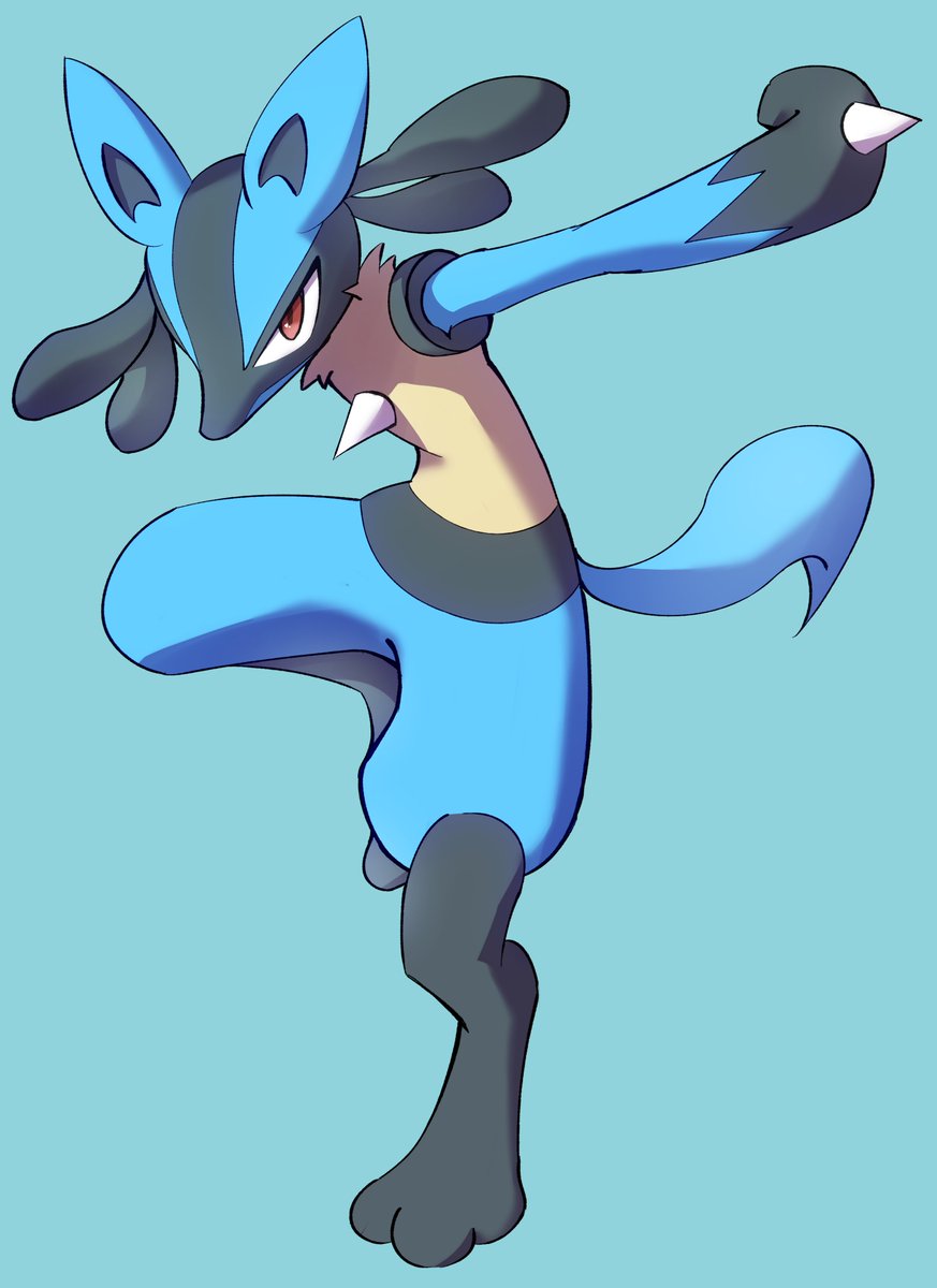 lucario solo pokemon (creature) spikes 1other simple background red ...