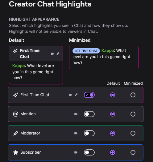 Lowco on Twitter: "Twitch has added a great tool called Creator Chat Highlights to help see ...