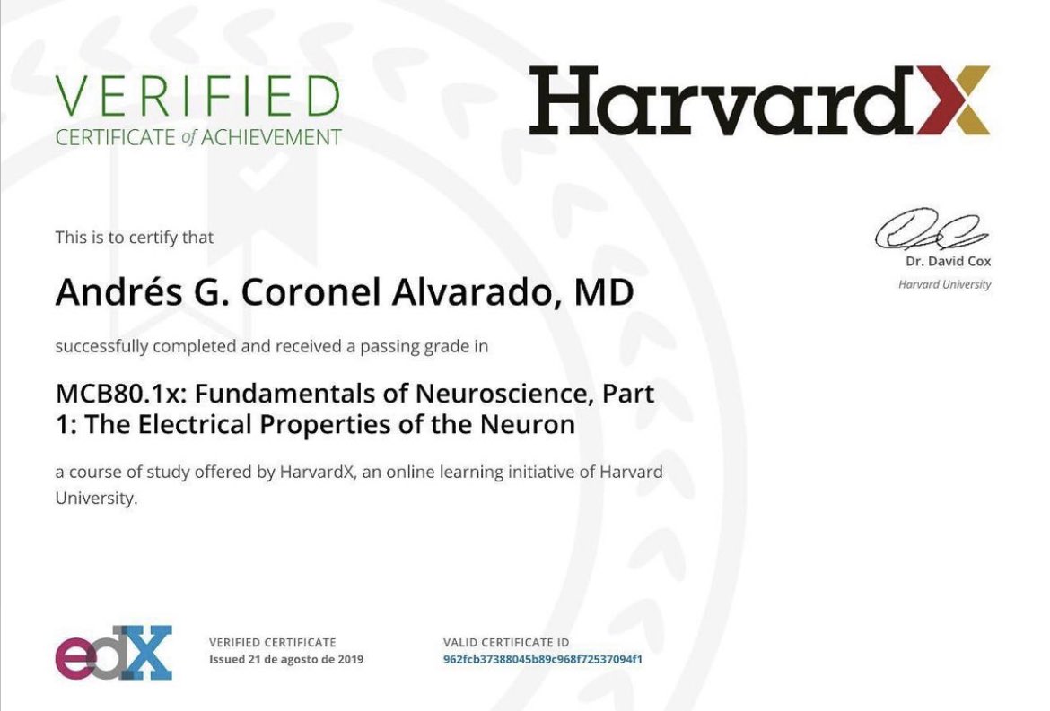 Edx Certificate Harvard