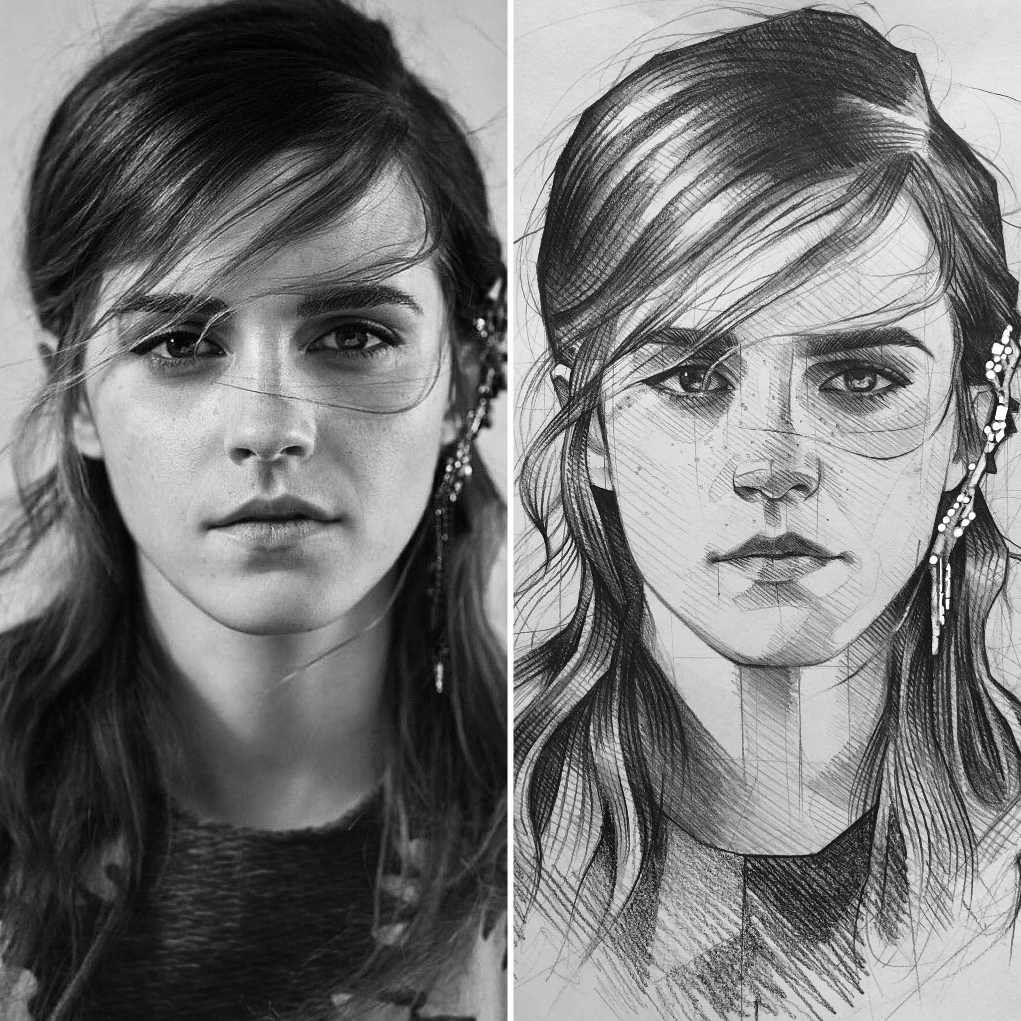 Emma Watson Portrait Drawing