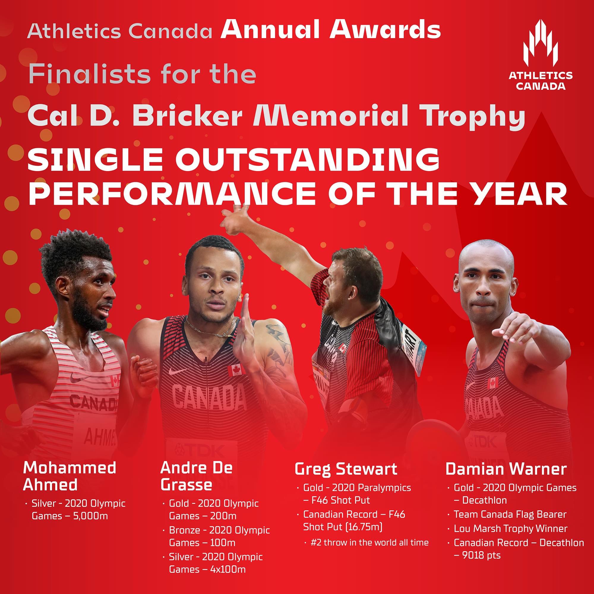 Athletics Canada on Twitter: "🏆#ACAWARDS🏆 Cal D. Bricker Memorial Trophy (Single Outstanding ...