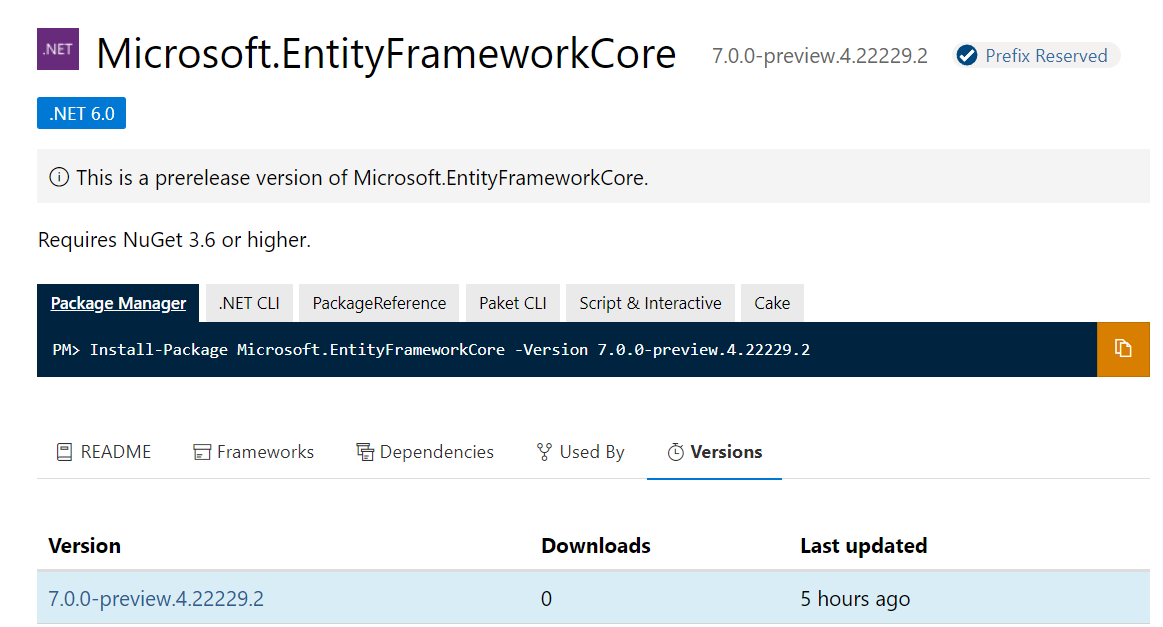 Dr. Holger Schwichtenberg on Twitter: "Entity Framework Core 7 Preview 4 now available: https ...