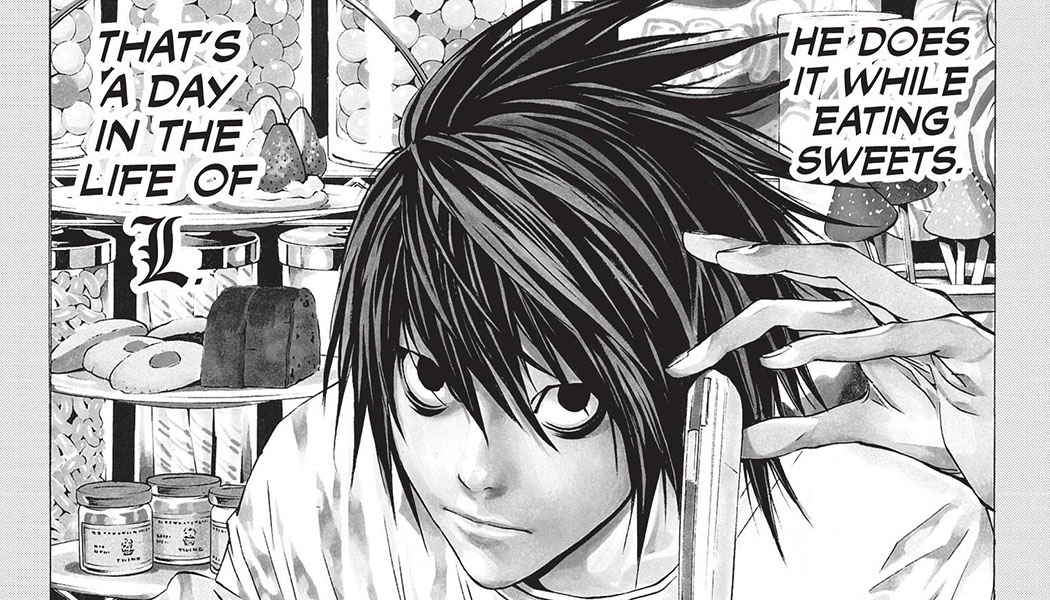 Death Note L Eating Sweets