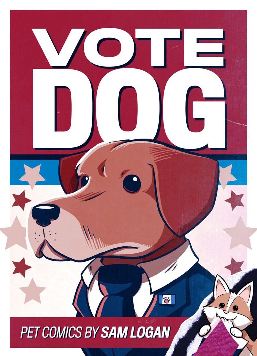 「President Dog meets Baker the Corgi 」Sam Loganの漫画
