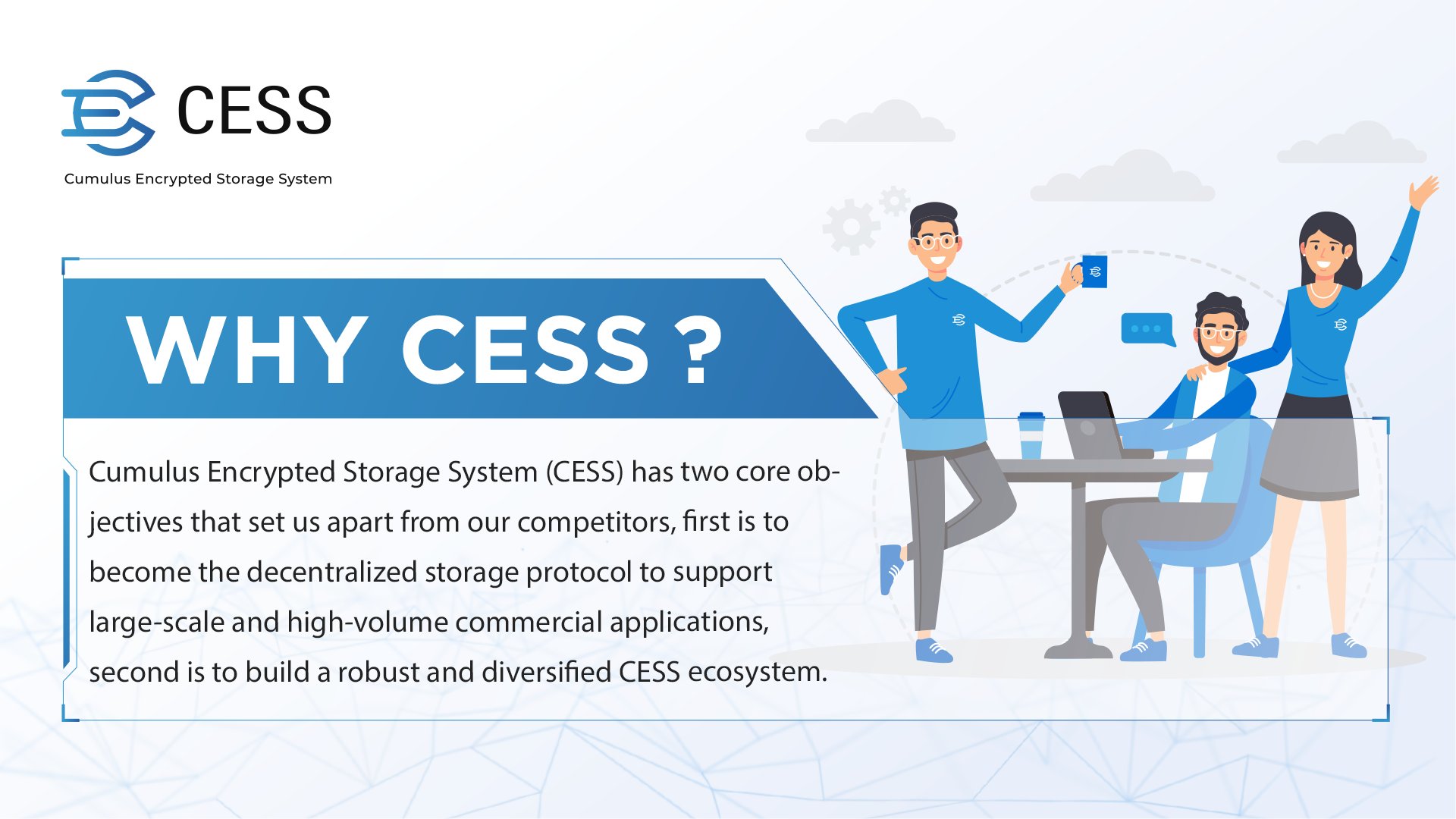 Cumulus Encrypted Storage System (CESS) on Twitter: "🤔Why #CESS? 👉 $CESS has two core objectives ...