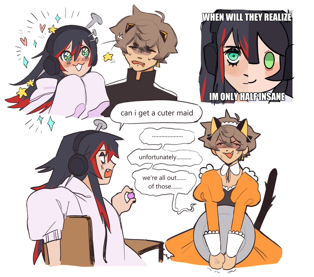 「I'm stressed *draws basil freaking out with his head in his 」neo 🌠 ...