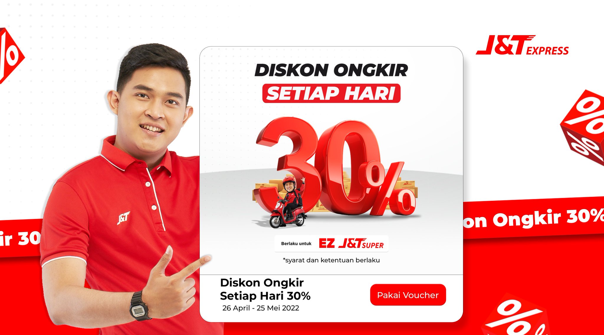 J&T Express Indonesia on Twitter: "Siapa nih yang udah nikmatin promo 𝗗𝗜𝗦𝗞𝗢𝗡 𝗢𝗡𝗚𝗞𝗜𝗥 𝗦𝗘𝗧𝗜𝗔𝗣 𝗛𝗔𝗥𝗜 ...