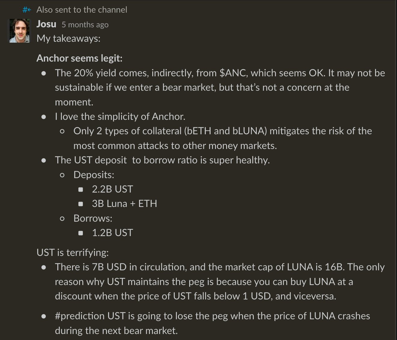 Josu San Martin on Twitter: "My quick DD on Anchor and the Terra ecosystem from November 2021 ...