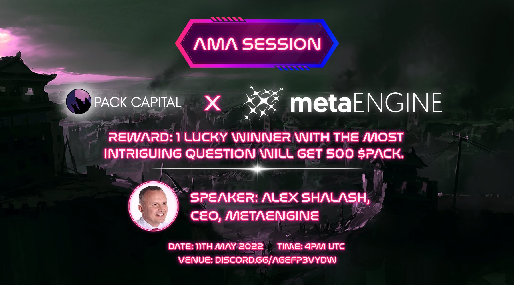 metaENGINE on Twitter: "🎙️ We are thrilled to announce our #AMA with @pack_capital on Discord 🌟 ...