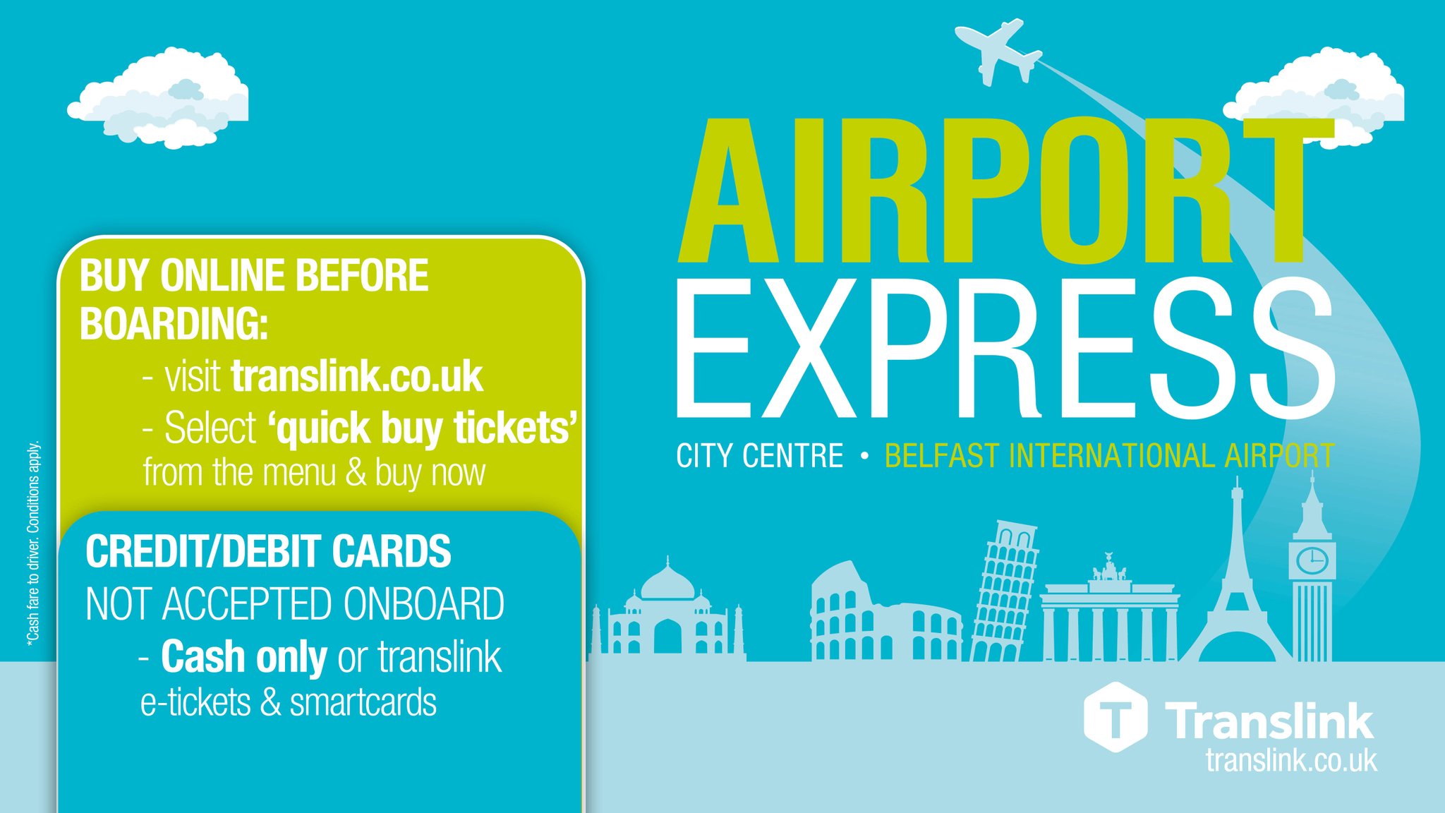 Translink on Twitter: "Flying out of @BelfastAirport? We've got you covered! ️ Buy online for ...