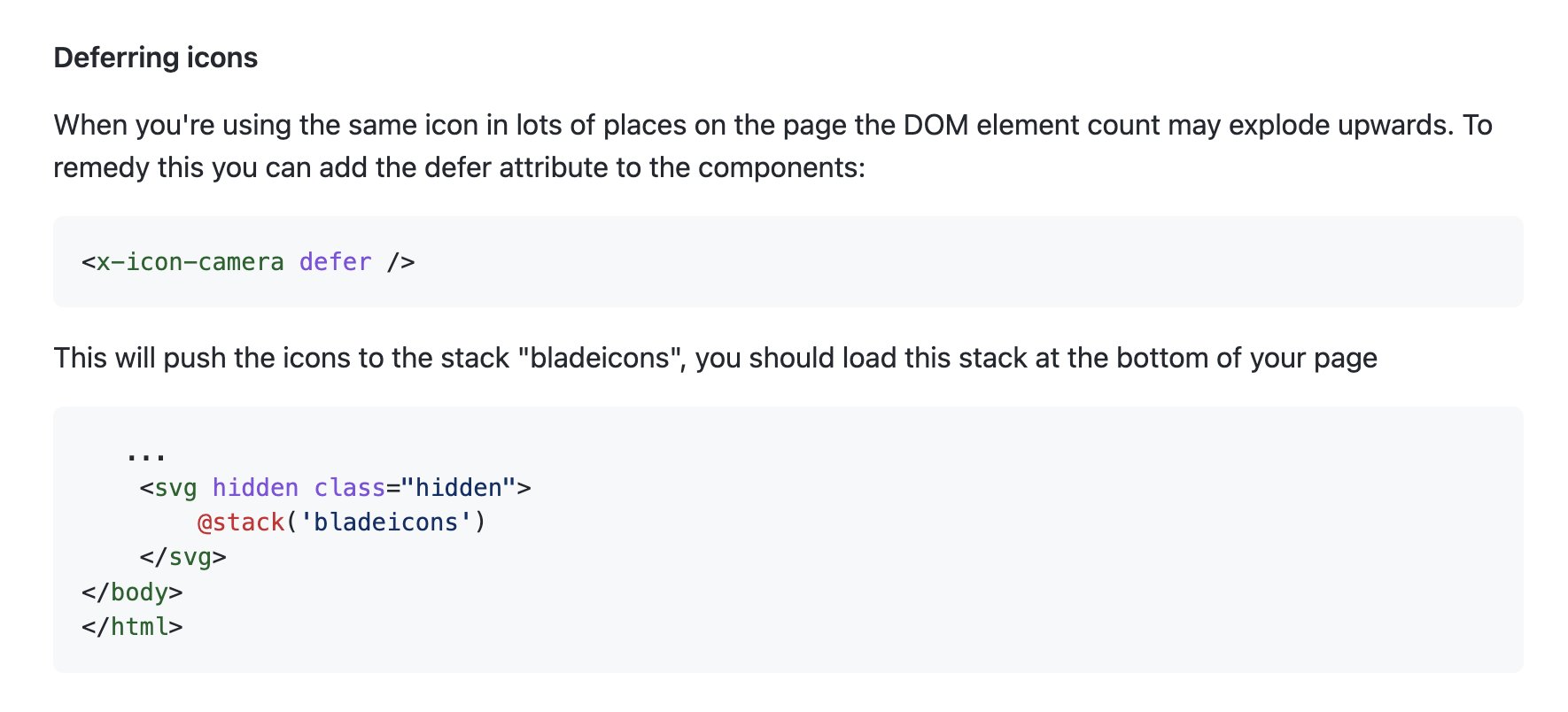 Dries Vints 👨‍🚀 on Twitter: "You can now defer icons to a stack with Blade Icons. Thanks ...