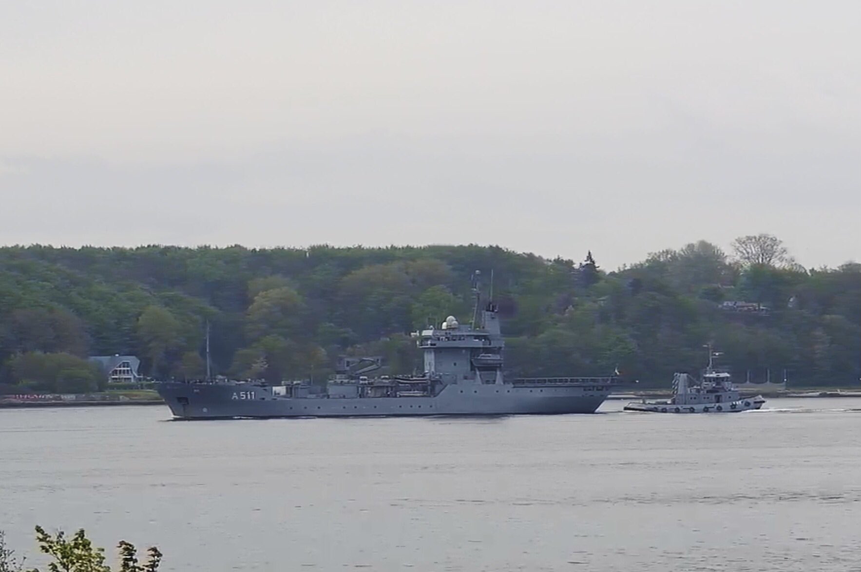 WarshipCam on Twitter: "German Navy Elbe-class tender FGS Elbe (A511) leaving Kiel, Germany ...