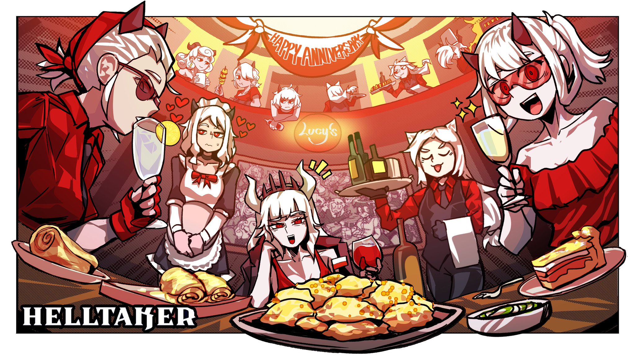 Lemontansan on Twitter: "헬테이커 2주년 기념일 #Helltaker #Helltakerfanart # ...