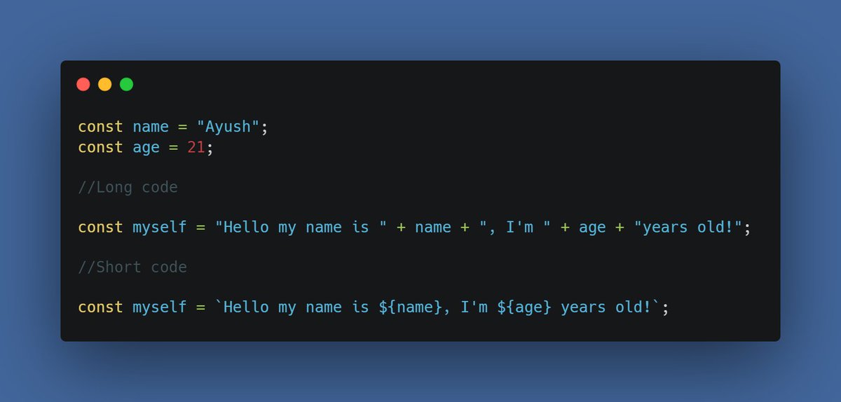 Tips to write Less JavaScript Code Thread🧵👇 - المسلسل من Ayush Thakur ...