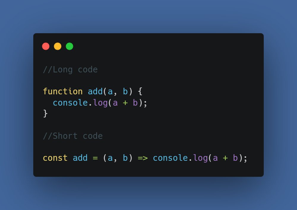 Ayush Thakur on Twitter: " Arrow Functions https://t.co/e5l1qnDBZS" / Twitter
