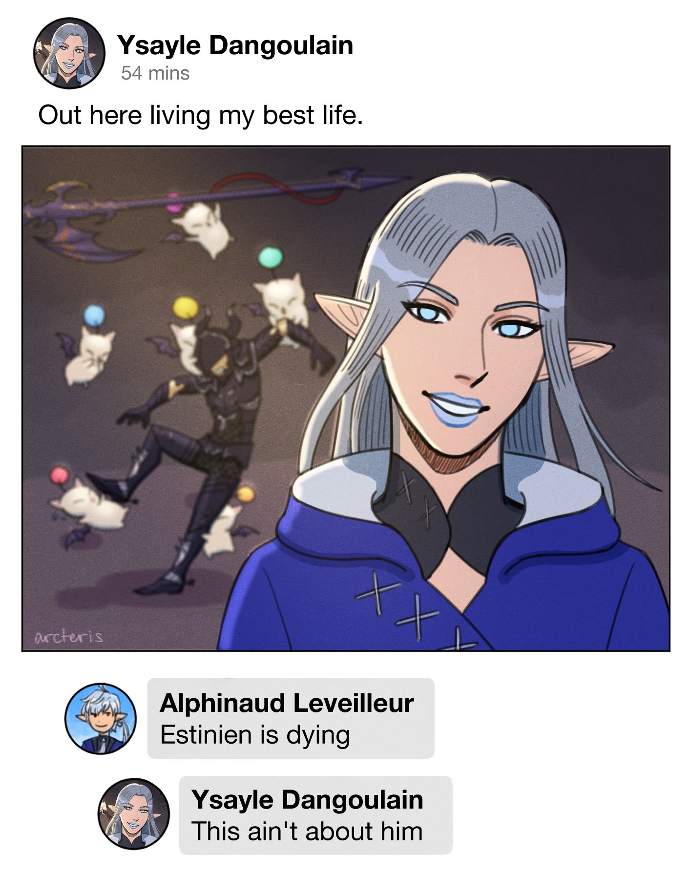 gray 🎃🌙 @ shadowbringers on Twitter: "moogle time #ffxiv #ysayle #estinien #alphinaud https://t ...