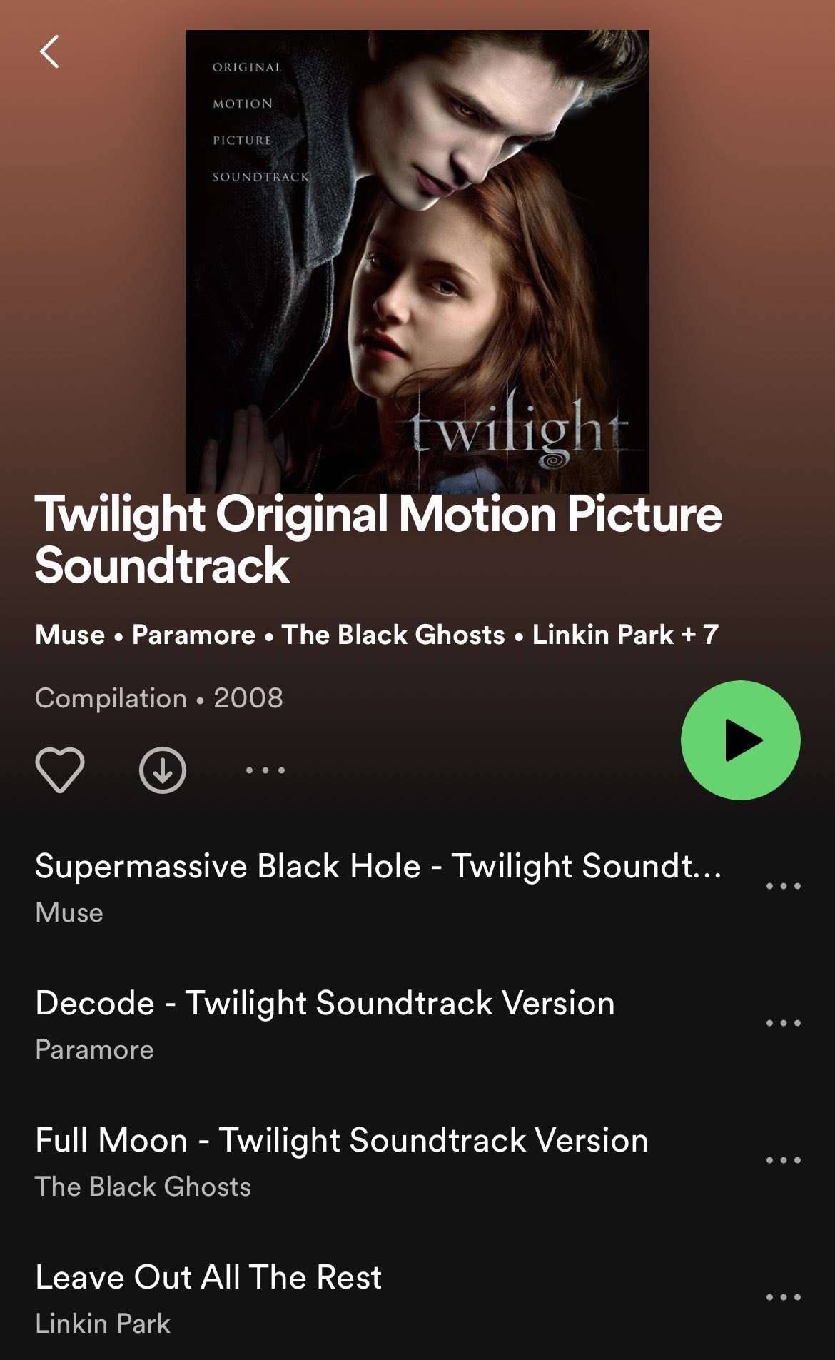 Twilight Soundtrack Cd Cover