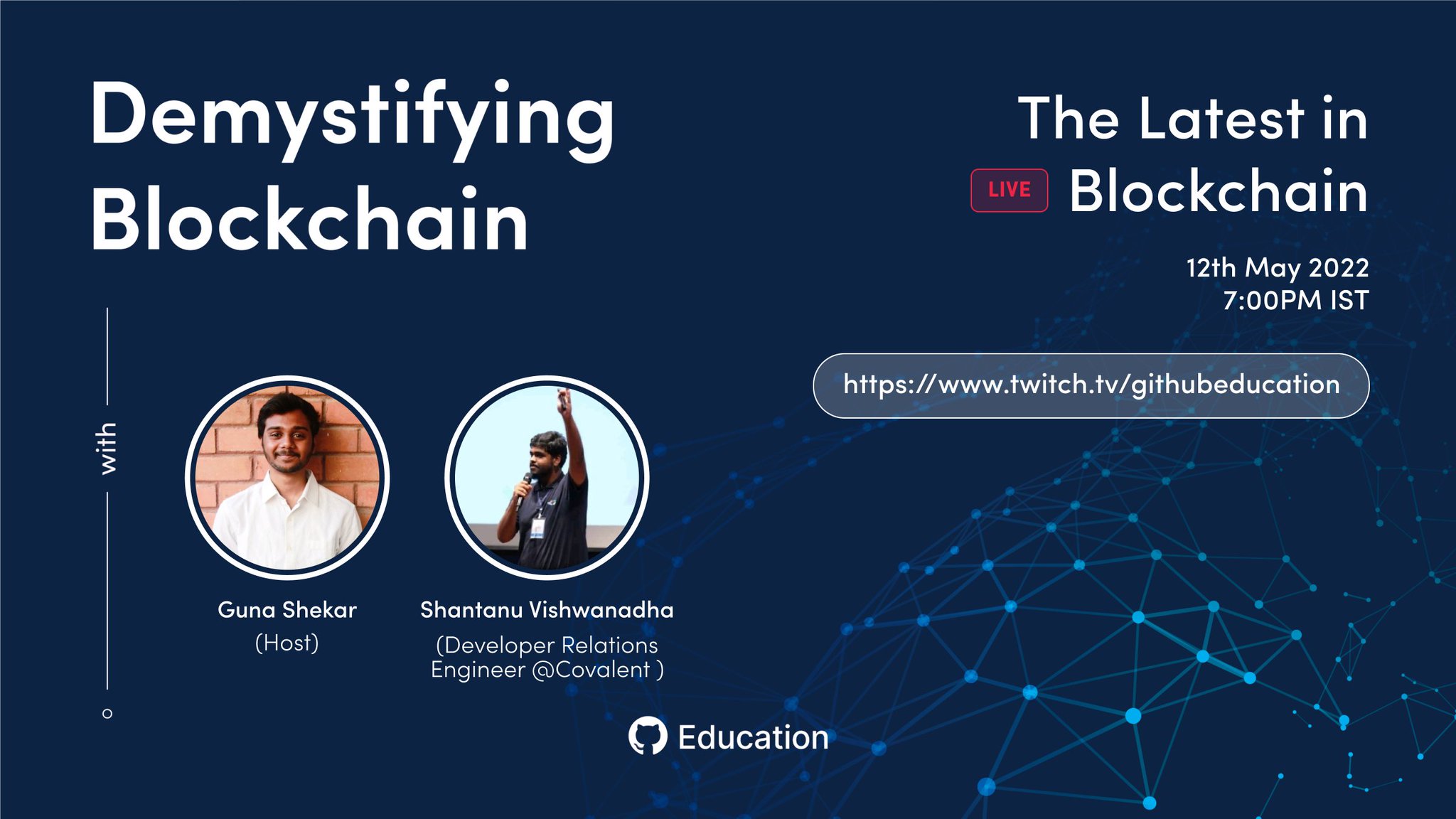 GitHub Education on Twitter: "🌑 Join @guna_shekar02 and Shantanu Vishwanadha in the 9th episode ...