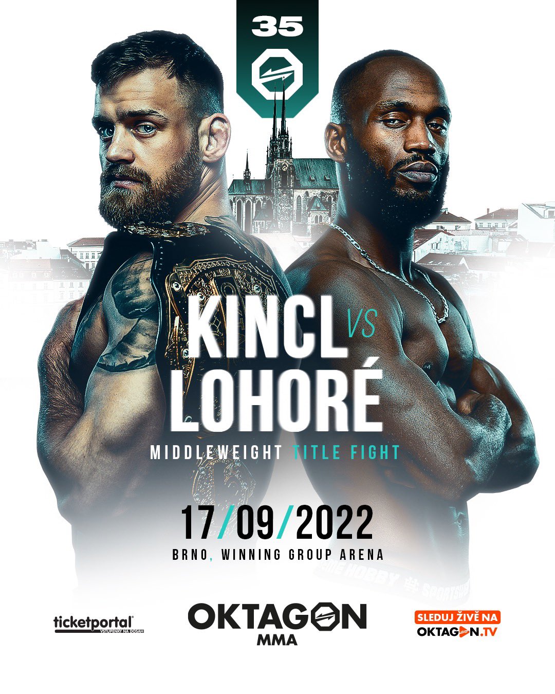 OKTAGON MMA on Twitter: "🏆 TITLE. ON. THE. LINE. 🏆 🇨🇿 KINCL (25-10) vs. LOHORÉ (21-7) 🇫🇷 👊 # ...