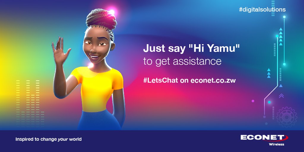 Econet Wireless On Twitter Just Say Hi Yamu To Get Assistance Chat
