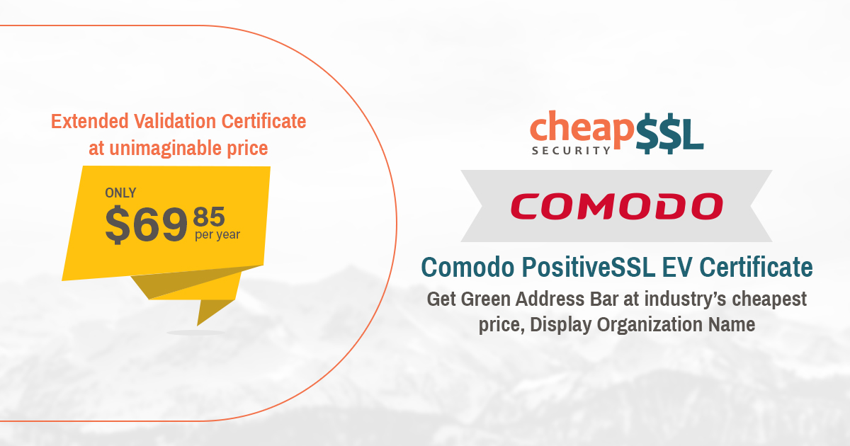 CheapSSLsecurity on Twitter: "Comodo PositiveSSL EV certificate features - https://t.co ...