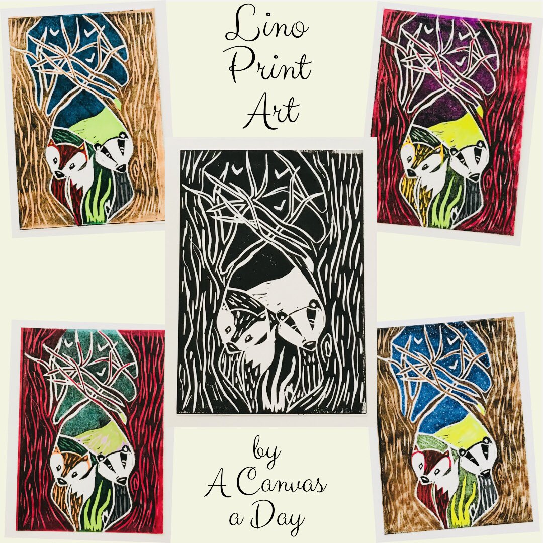 Prints Wood & Linocut Prints flower illustration original print 15 x 21 ...