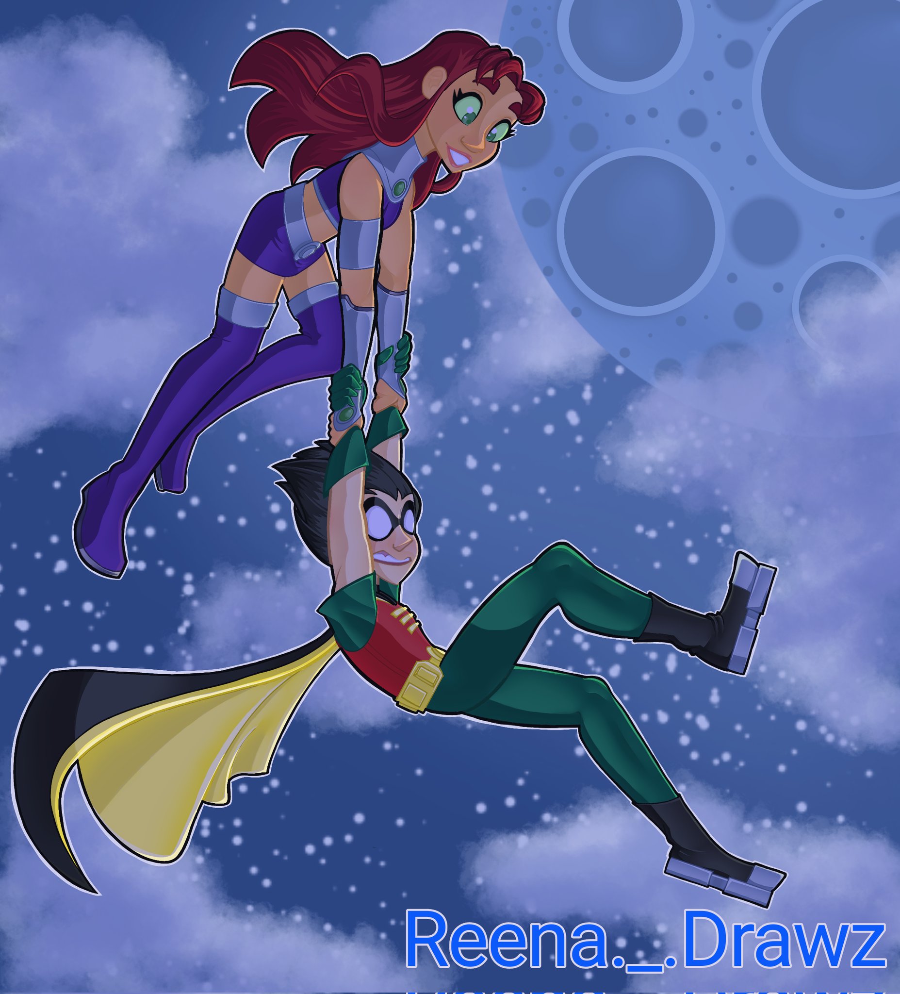How To Draw Starfire Flying