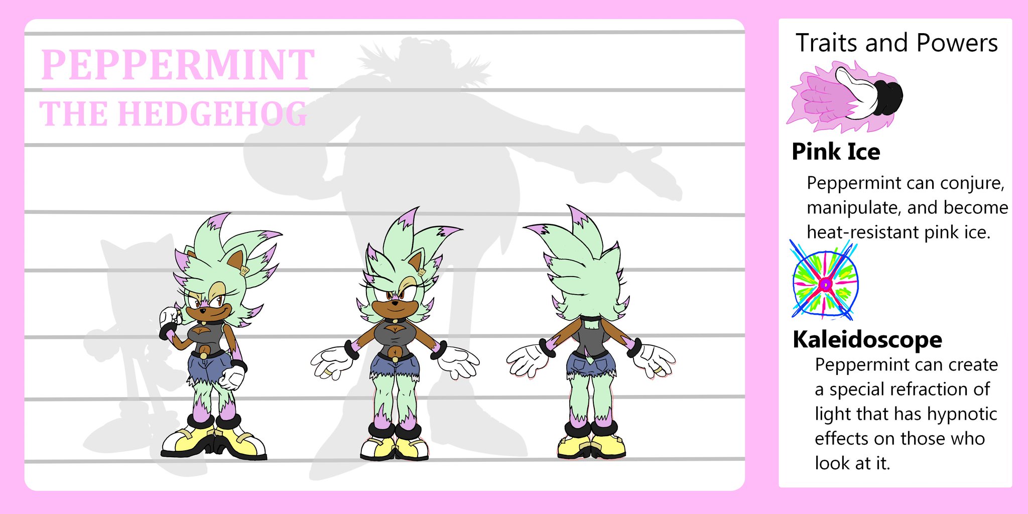 ️ E x i ️ on Twitter: "Peppermint the Hedgehog! Mint's younger sister and an Agent of G.U.N ...