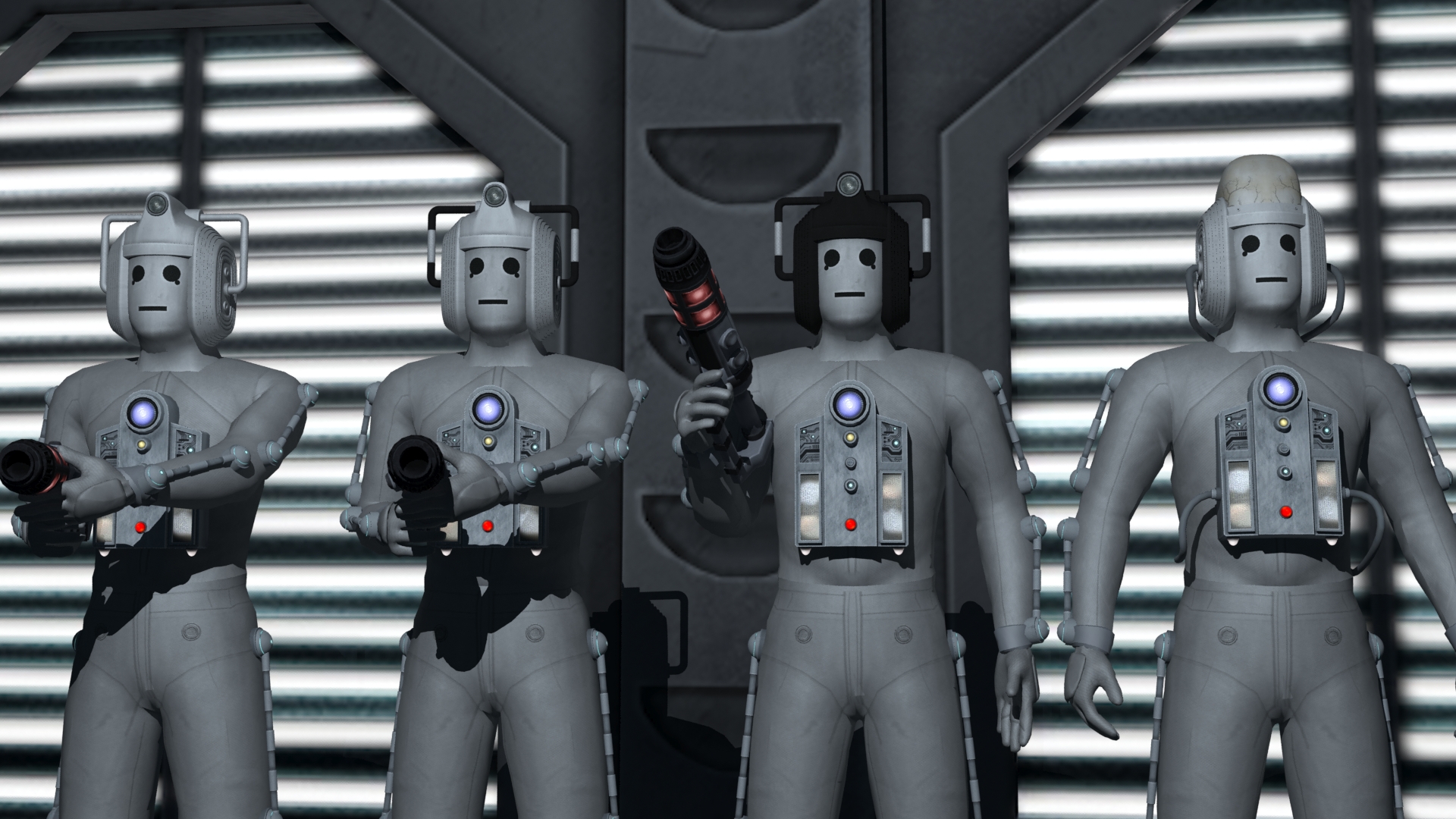 christopher clark on Twitter: "A bit more work on the Cybermen, I have created the various ranks ...