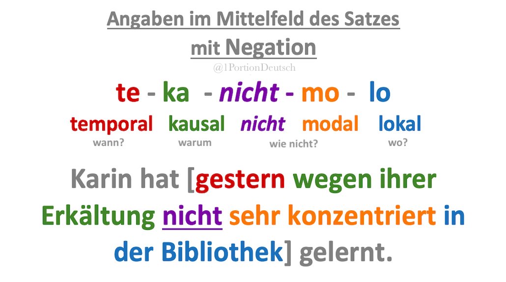 TeKaMoLo: How To Arrange Different Adverbs In A Series, 41% OFF