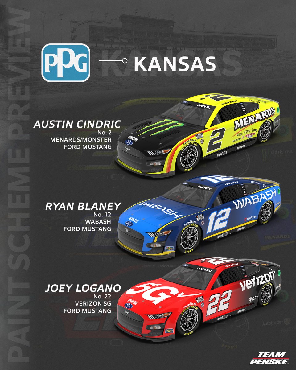 Team Penske's Kansas Paint Scheme preview : r/NASCAR