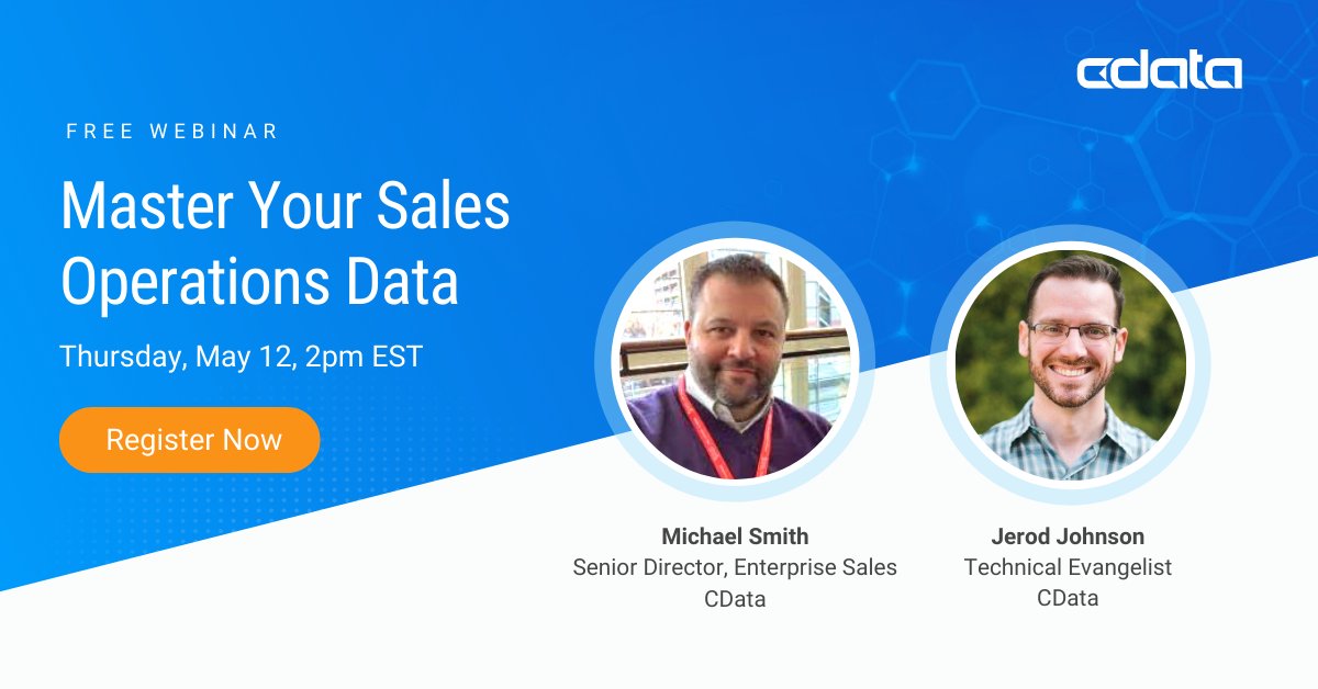 CData Software on Twitter: "TODAY! Join our free webinar at 2pm to hear how #SalesOps can ...
