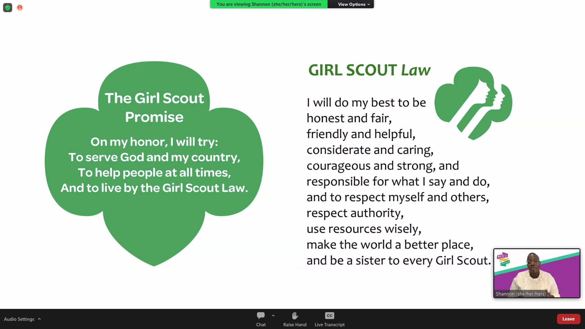Girl Scout Promise Hand