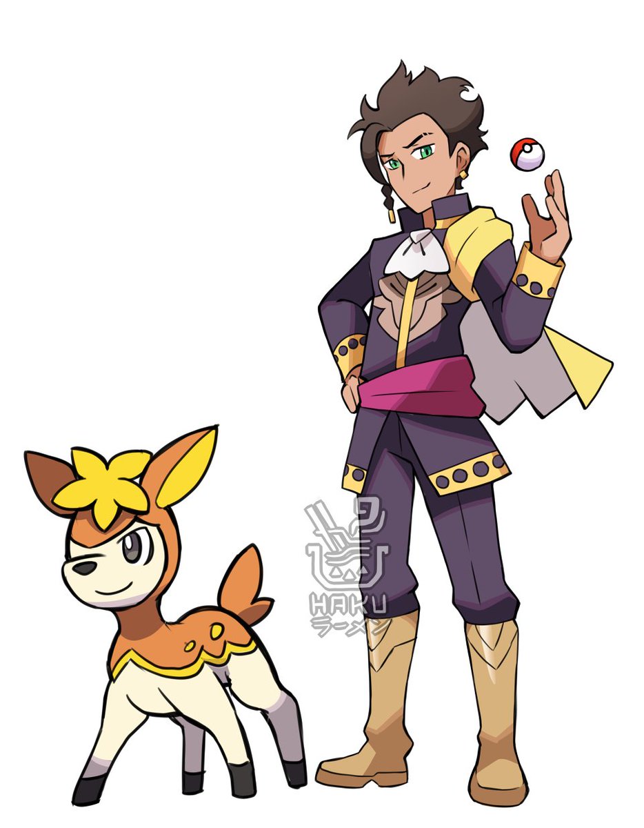 claude von riegan 1boy poke ball pokemon (creature) male focus green ...