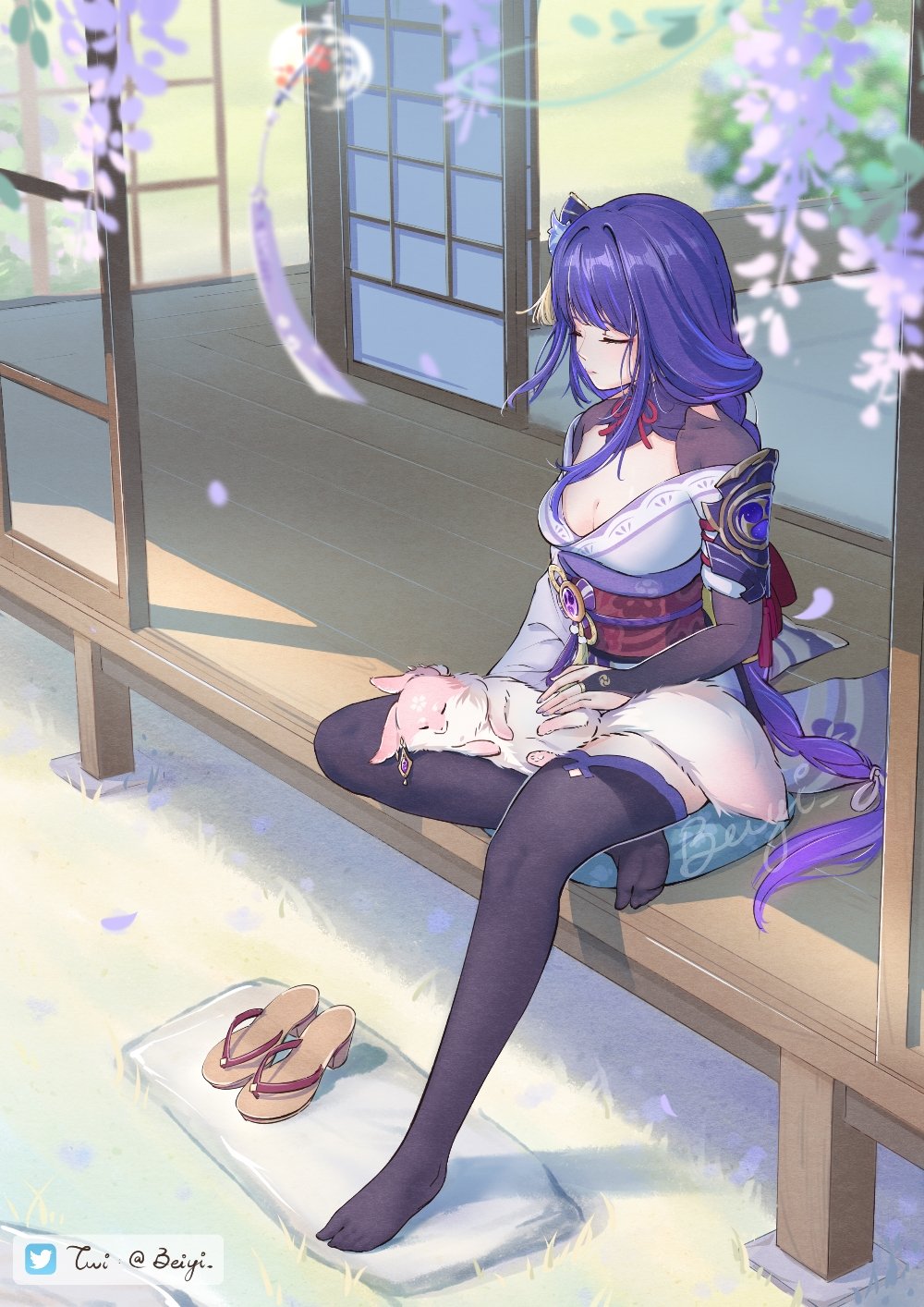 Beiyi on Twitter: "A faint clap of thunder, clouded skies, even if there is no rain, I will stay ...