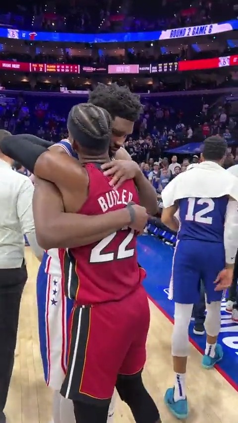 ClutchPoints on Twitter: "Jimmy Butler and Joel Embiid showing love after the Heat eliminate the ...