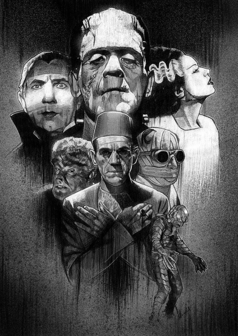 Classic Horror Monsters Wallpaper