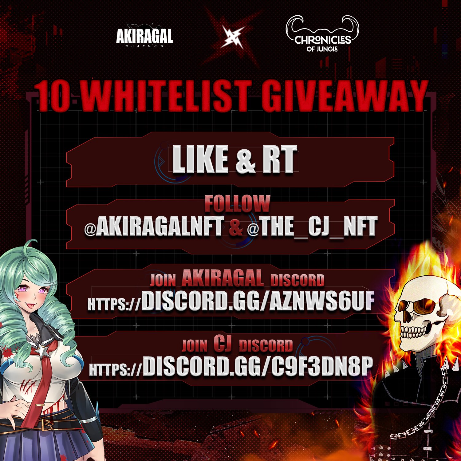 AkiraGal🦋 on Twitter: "すみません💕 Look at me now! 10 #whitelist giveaway with @The_CJ_NFT 🔥 1⃣ ...