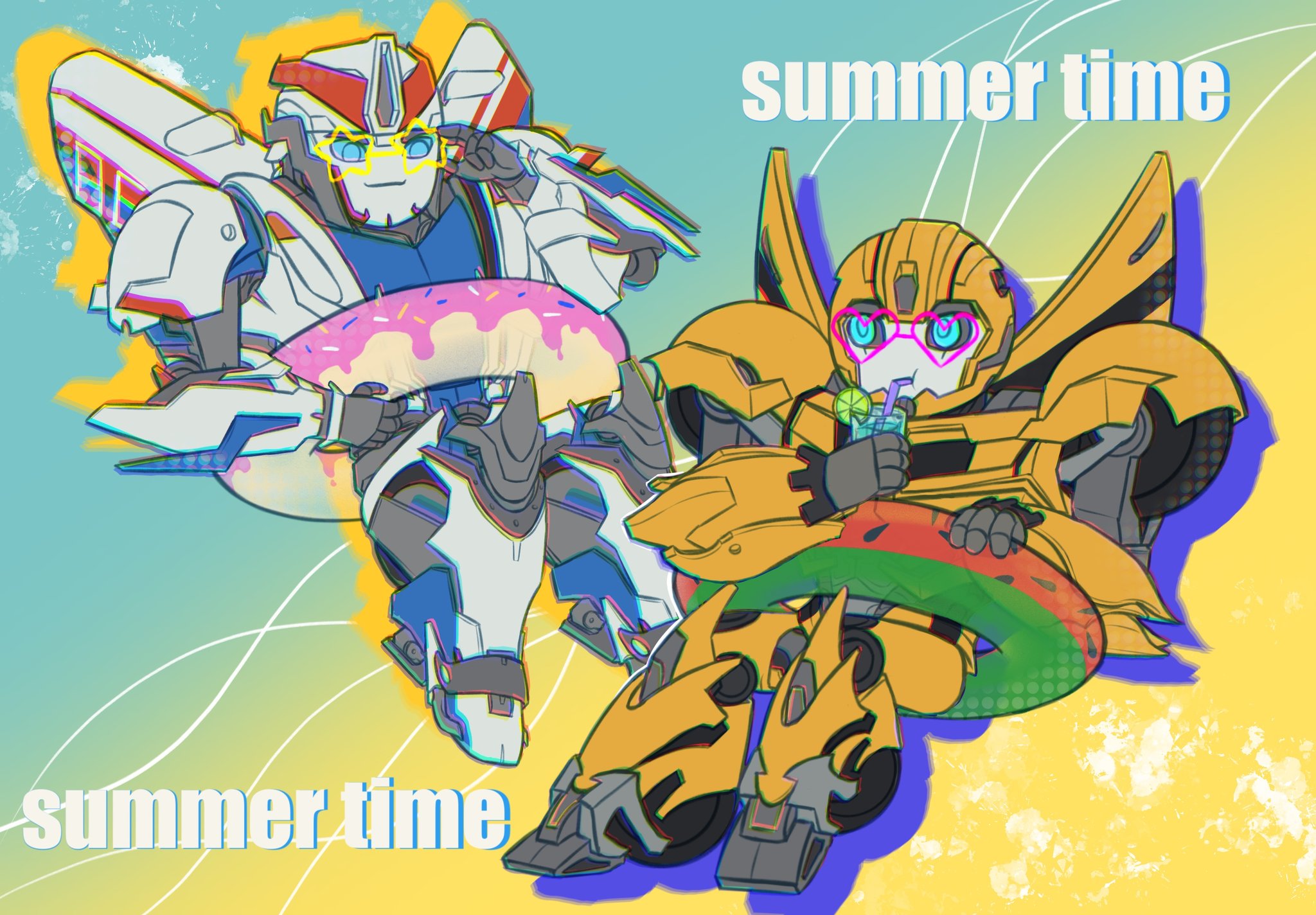 Transformers Prime Smokescreen And Bumblebee