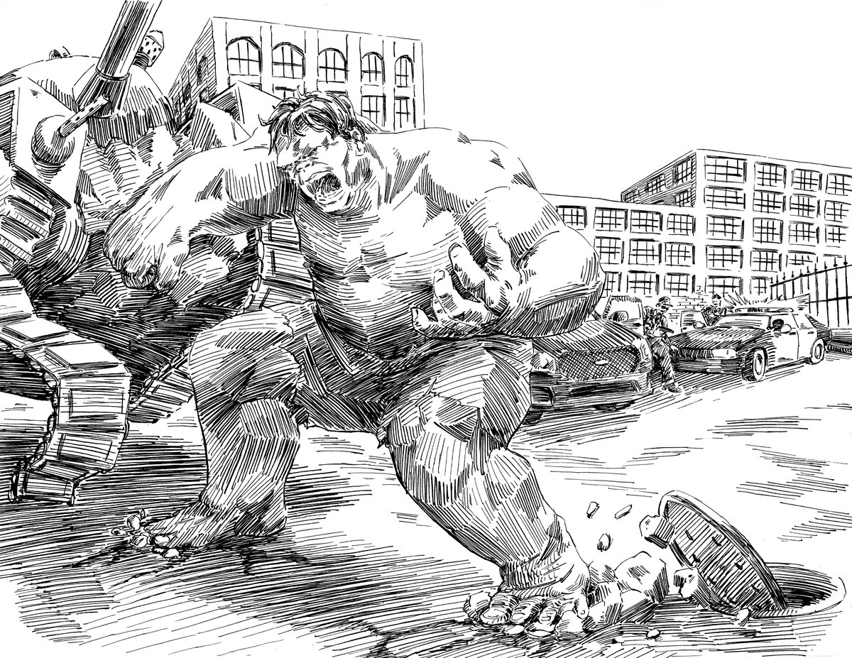 Incredible Hulk Smash Drawing