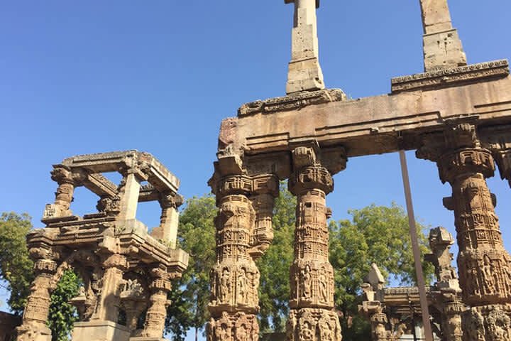 Majestic ruins of Rudra Mahalaya at Siddhpur, Gujarat. It is a very ...