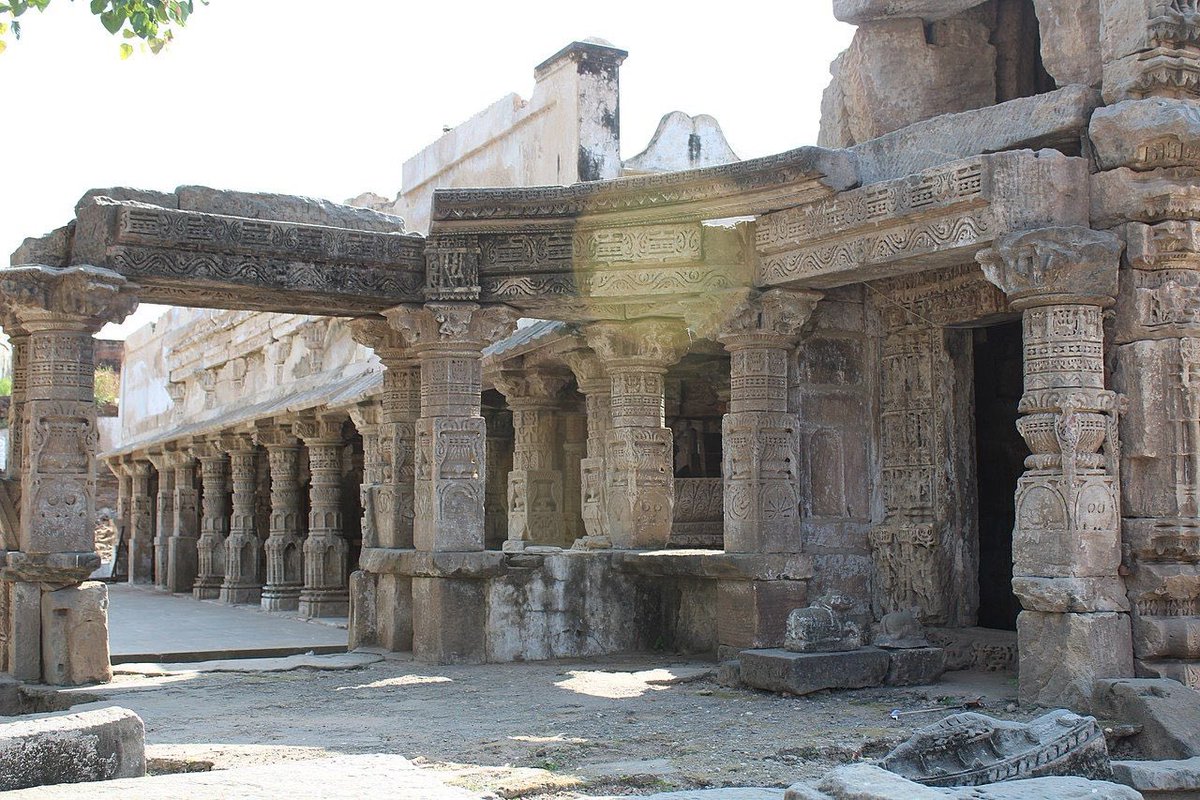 Majestic ruins of Rudra Mahalaya at Siddhpur, Gujarat. It is a very ...