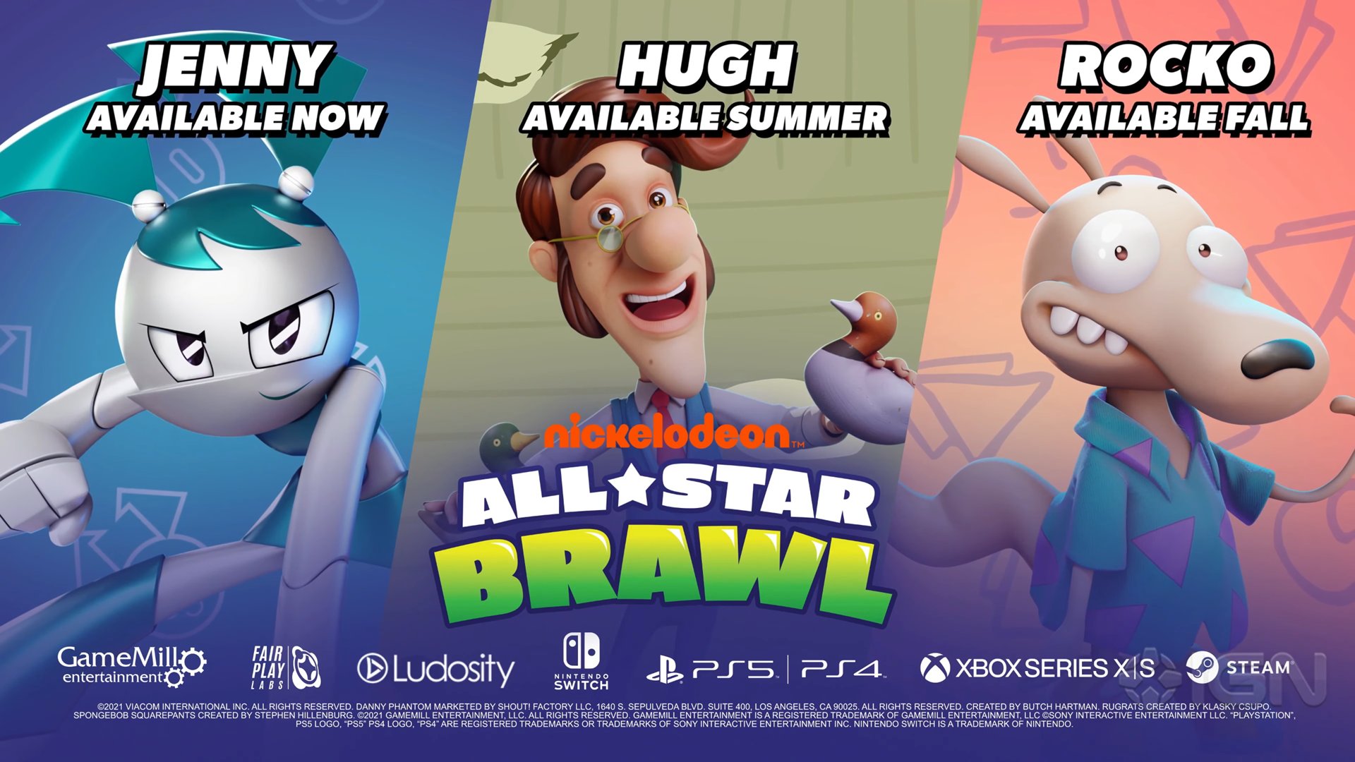 Wario64 on Twitter: "Nickelodeon All-Star Brawl - Official Jenny, Hugh Neutron & Rocko Reveal ...